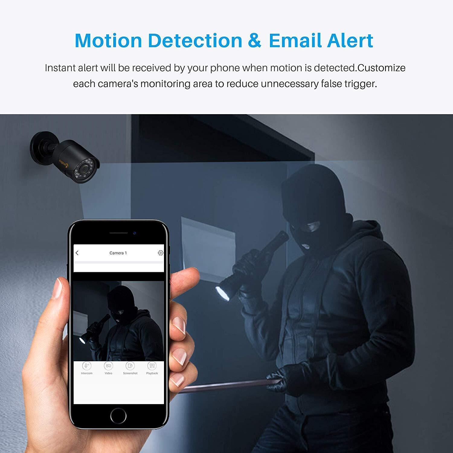 Anspo 5MP Smart CCTV Camera System 4 CHANNEL DVR Recorder HD / 4K HDMI ...