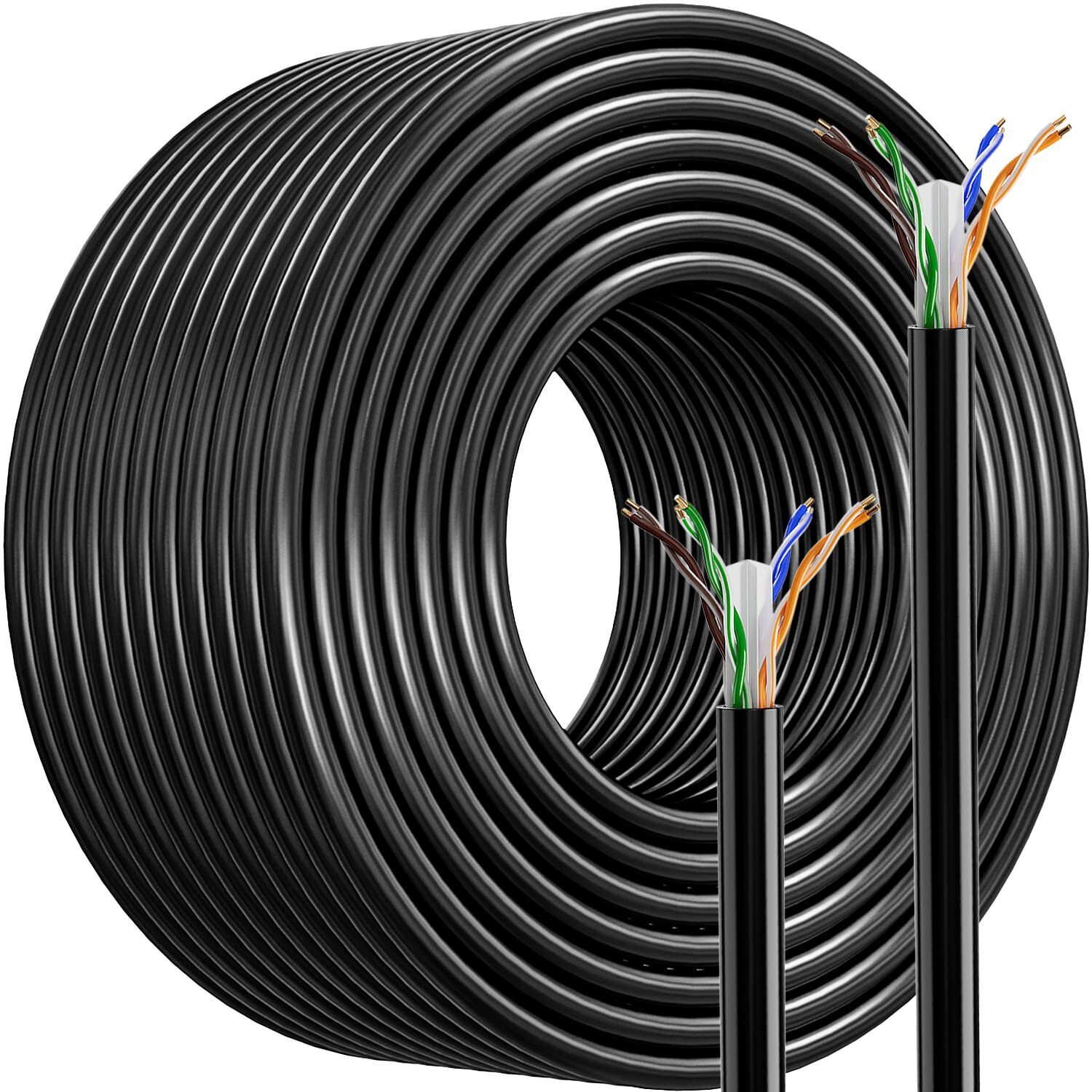JEDEL 100m Cat6 out doors network cable Black - 100% Copper | Falcon ...
